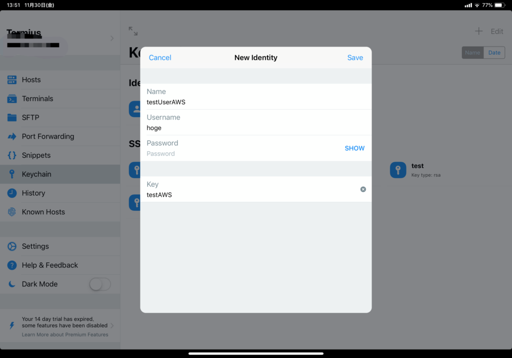 iPad Proでsshクライアント「Termius」を使ってみた | tomikyブログ